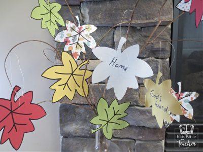 Fall Leaves Thankful Tree Craft - Kids Bible Teacher