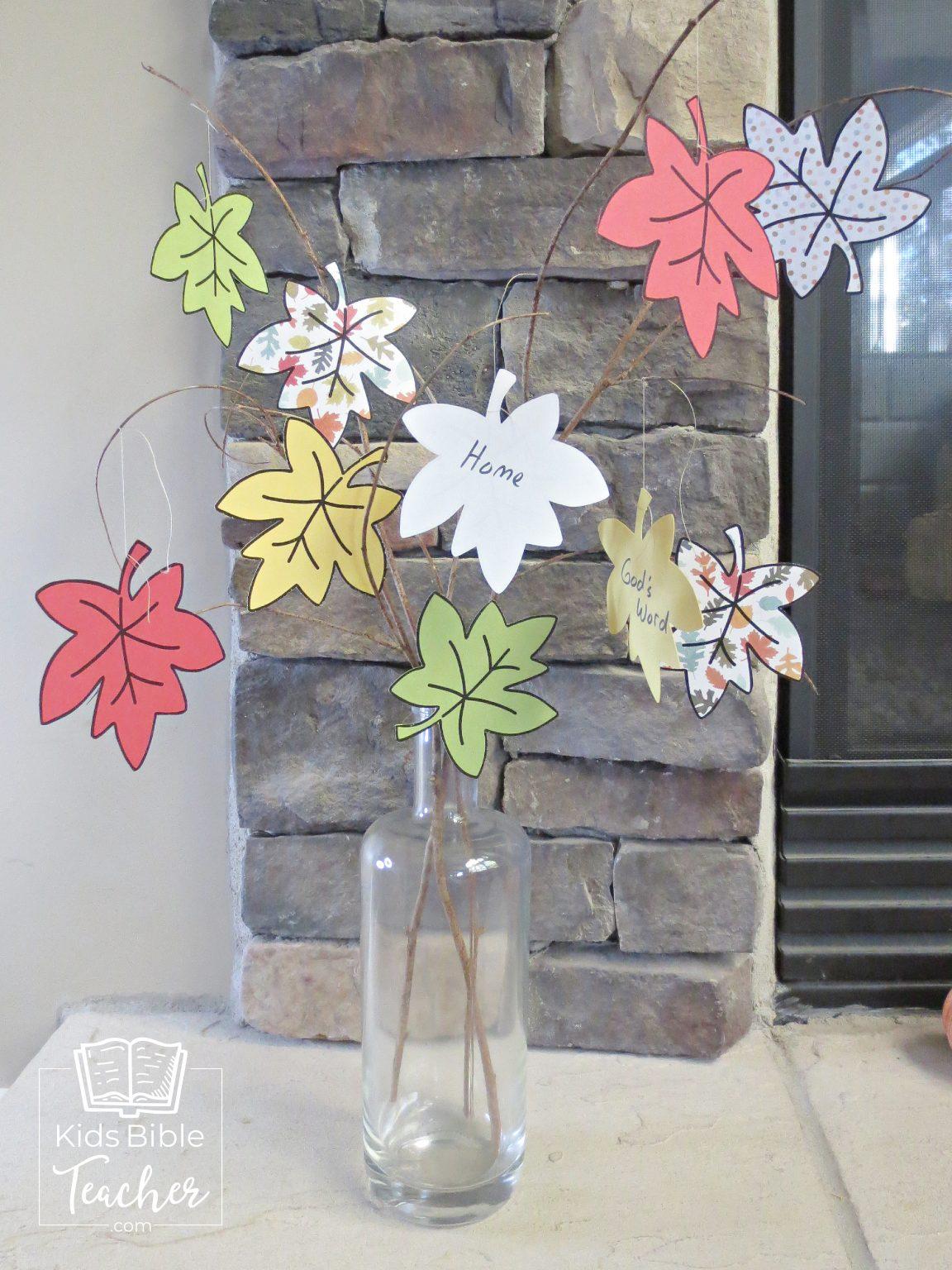 Fall Leaves Thankful Tree Craft - Kids Bible Teacher