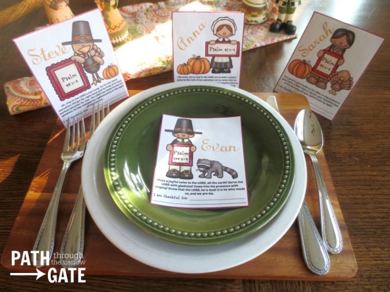 Printable Thanksgiving Place Holders - Kids Bible Teacher