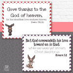 God's Love Bible Verse Cards - Kids Bible Teacher