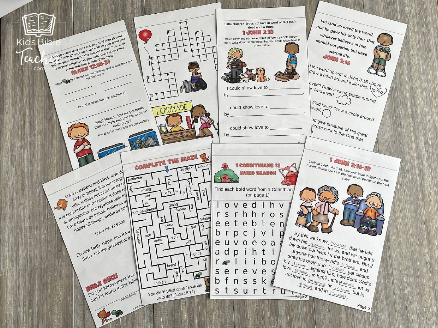 God's Love Activity Notebook - Kids Bible Teacher