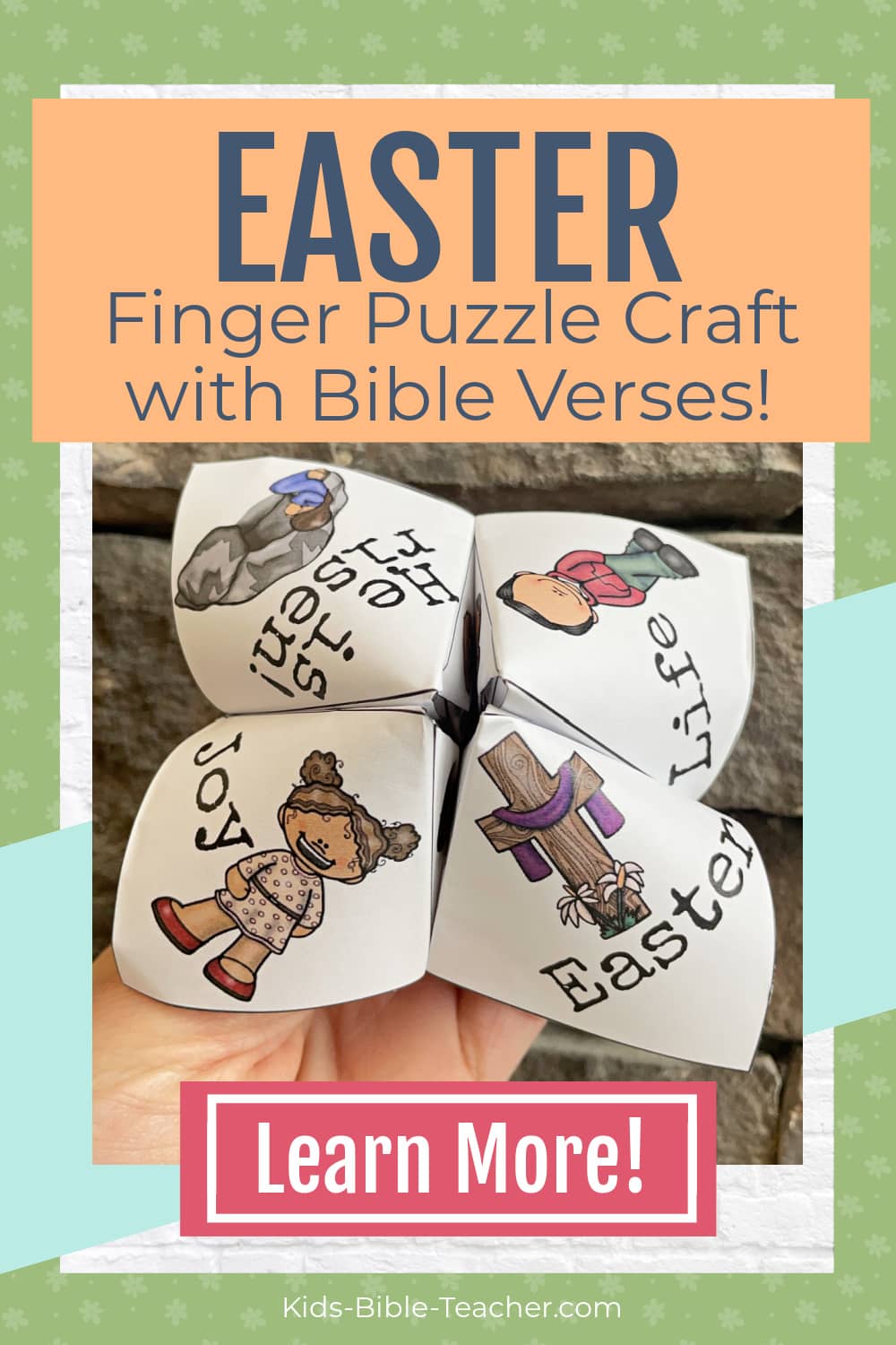 Printable Easter Finger Puzzle with Bible Verses