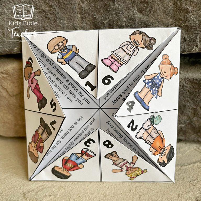 Printable Easter Finger Puzzle with Bible Verses