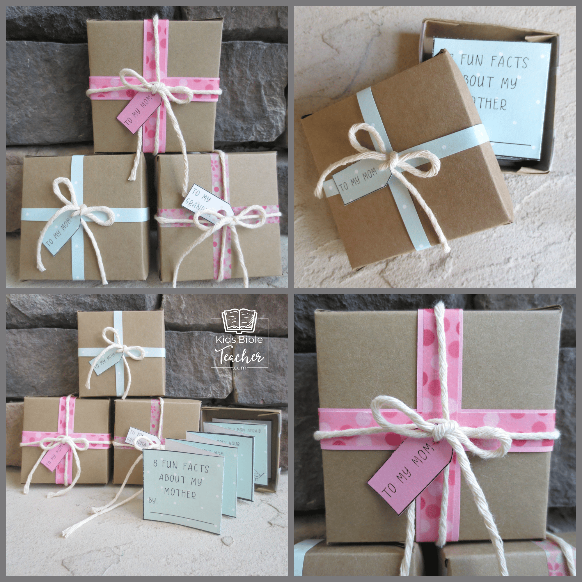 Printable Mother's Day Gift Box Card - Kids Bible Teacher