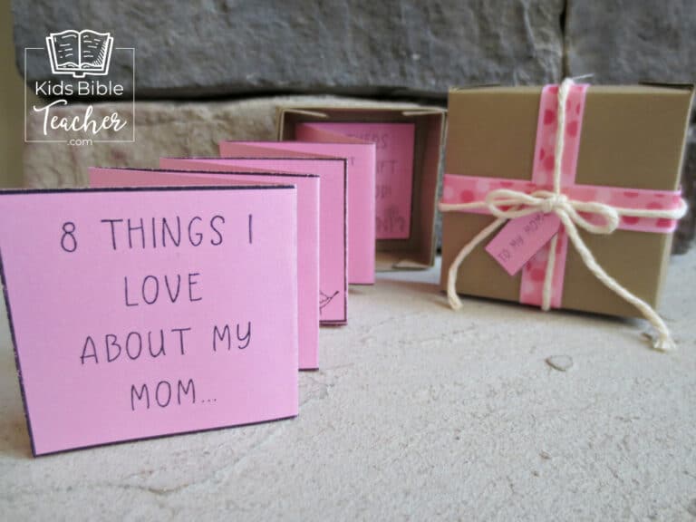 Printable Mother's Day Gift Box Card - Kids Bible Teacher