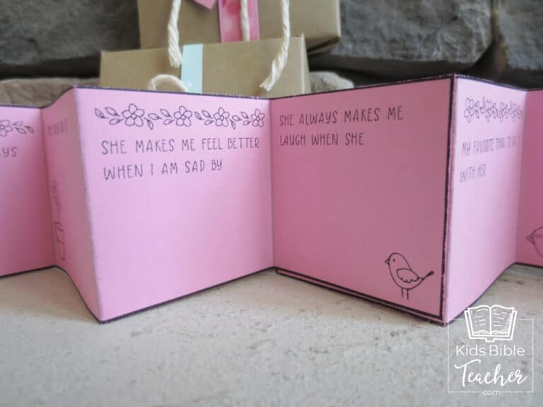 Printable Mother's Day Gift Box Card - Kids Bible Teacher