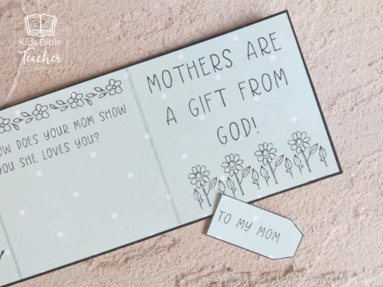 Printable Mother's Day Gift Box Card - Kids Bible Teacher