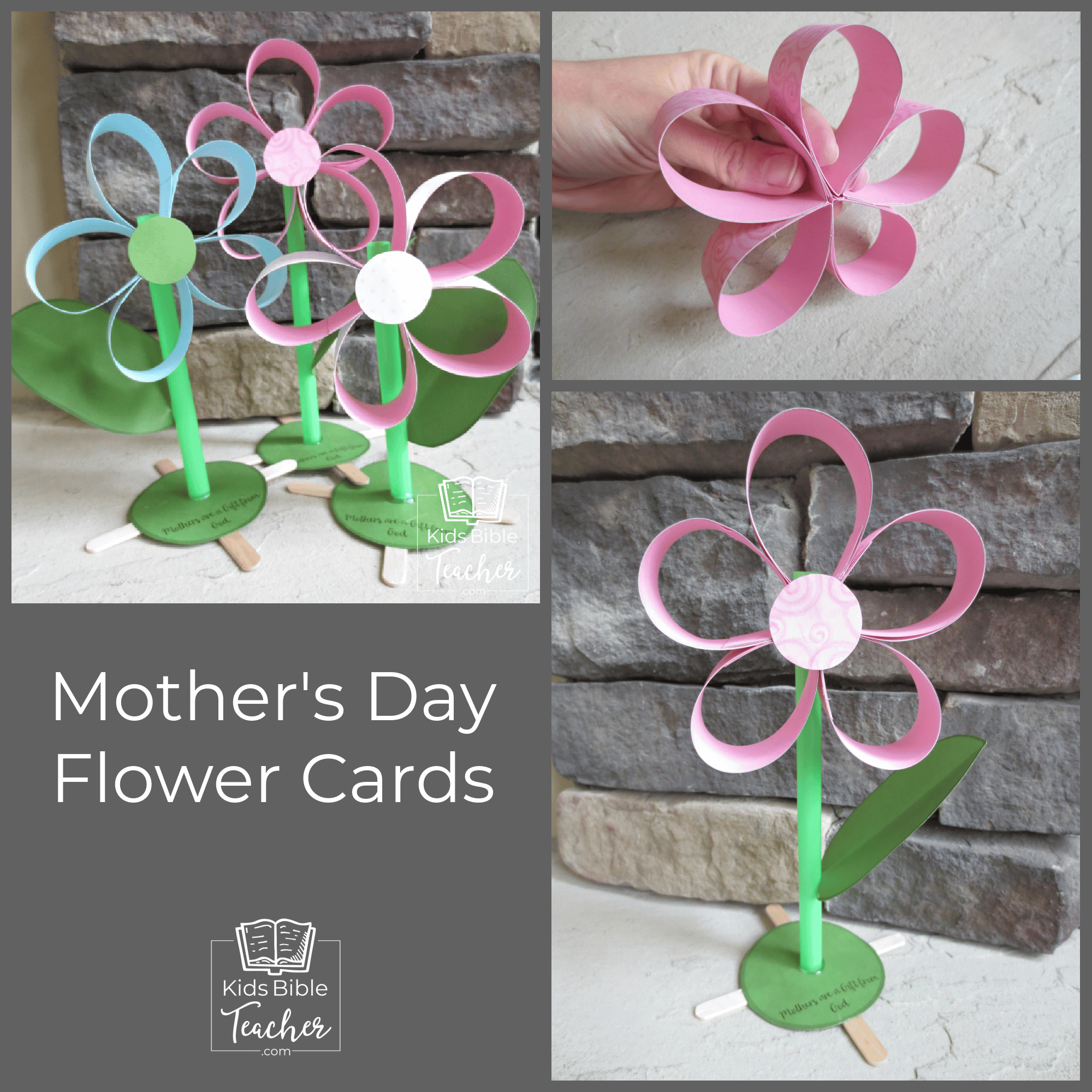 Mother's Day Paper Flower Craft - Kids Bible Teacher