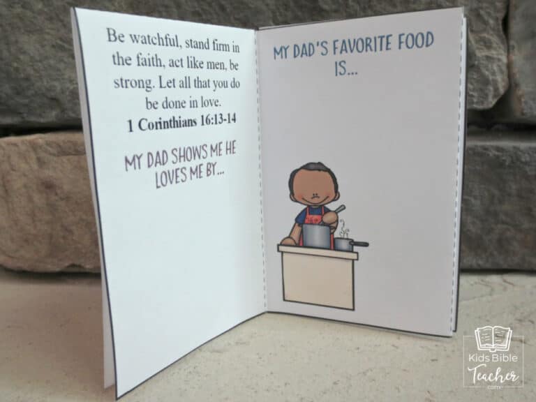 Printable Father's Mini Book - Kids Bible Teacher