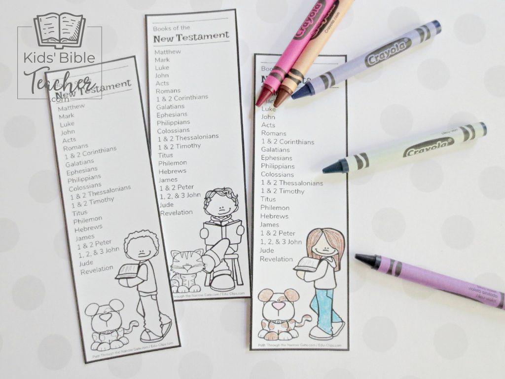 New Testament Bible Bookmarks - Kids Bible Teacher