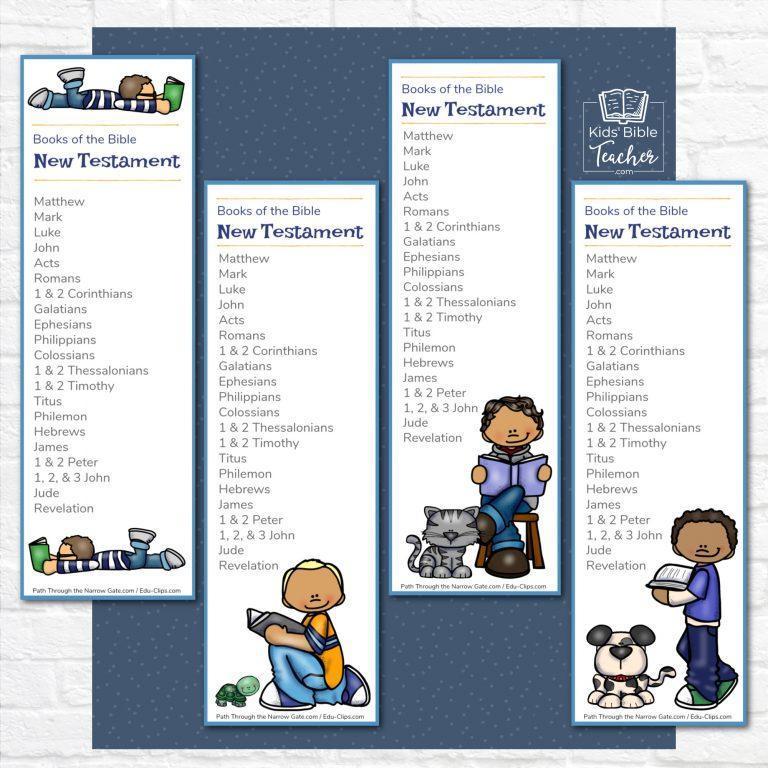 New Testament Bible Bookmarks - Kids Bible Teacher