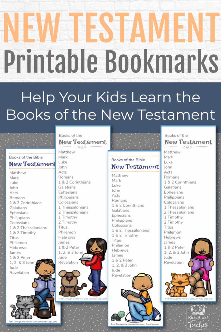 New Testament Bible Bookmarks - Kids Bible Teacher
