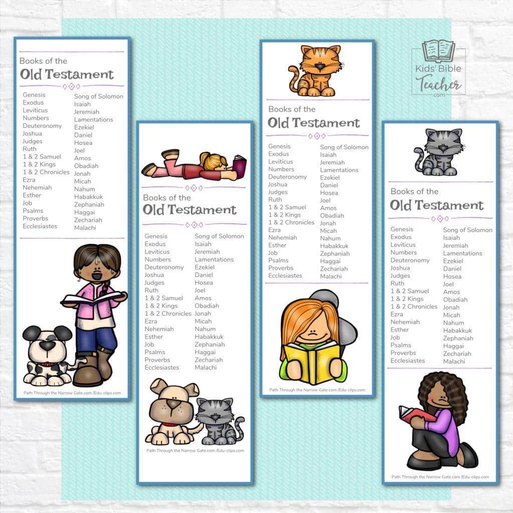 Old Testament Bible Bookmarks - Kids Bible Teacher