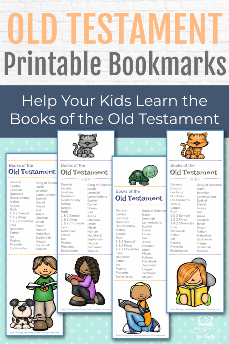 Old Testament Bible Bookmarks - Kids Bible Teacher
