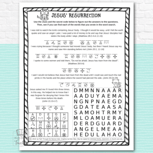 Jesus' Resurrection Easter Activity Pages - Kids Bible Teacher
