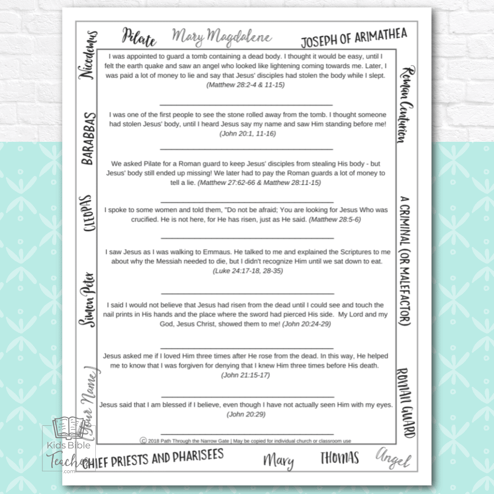 Jesus Resurrection Easter Activity Pages Kids Bible Teacher Jesus Resurrection Easter Activity Pages Kids Bible Teacher
