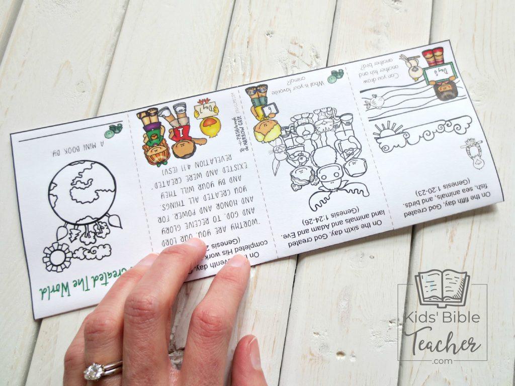 Bible Story of Creation Mini Book Genesis Craft for Kids - Kids Bible ...
