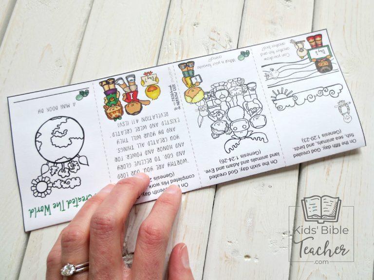 Bible Story of Creation Mini Book Genesis Craft for Kids - Kids Bible ...