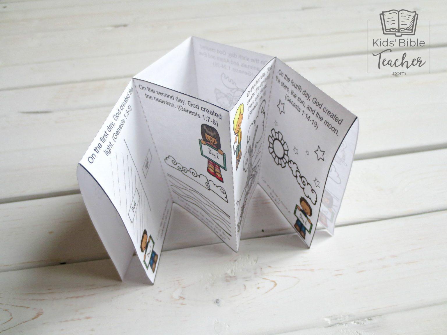 Days of Creation Printable Mini Book - Kids Bible Teacher