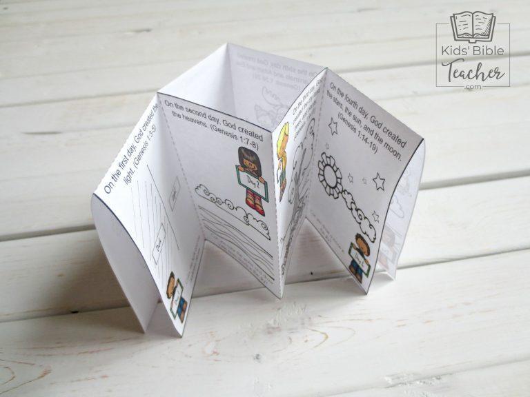 Bible Story of Creation Mini Book Genesis Craft for Kids - Kids Bible ...
