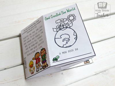 Bible Story of Creation Mini Book Genesis Craft for Kids - Kids Bible ...