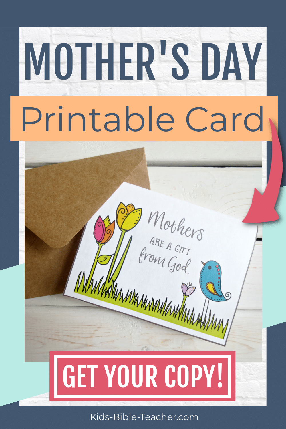 Printable Mother's Day Card - Kids Bible Teacher