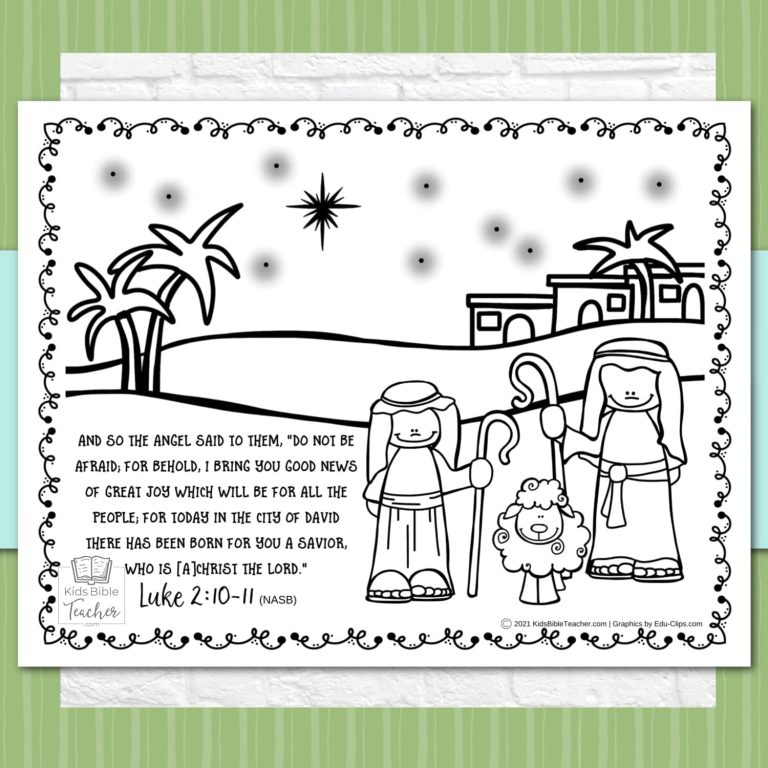 Christmas Picture Pages for Kids - Kids Bible Teacher