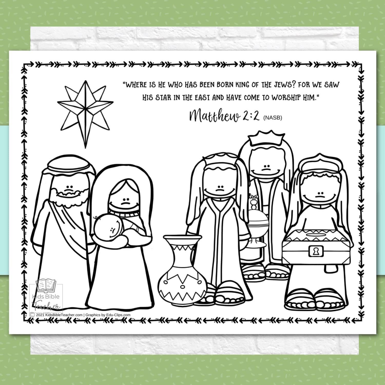 Christmas Picture Pages for Kids - Kids Bible Teacher