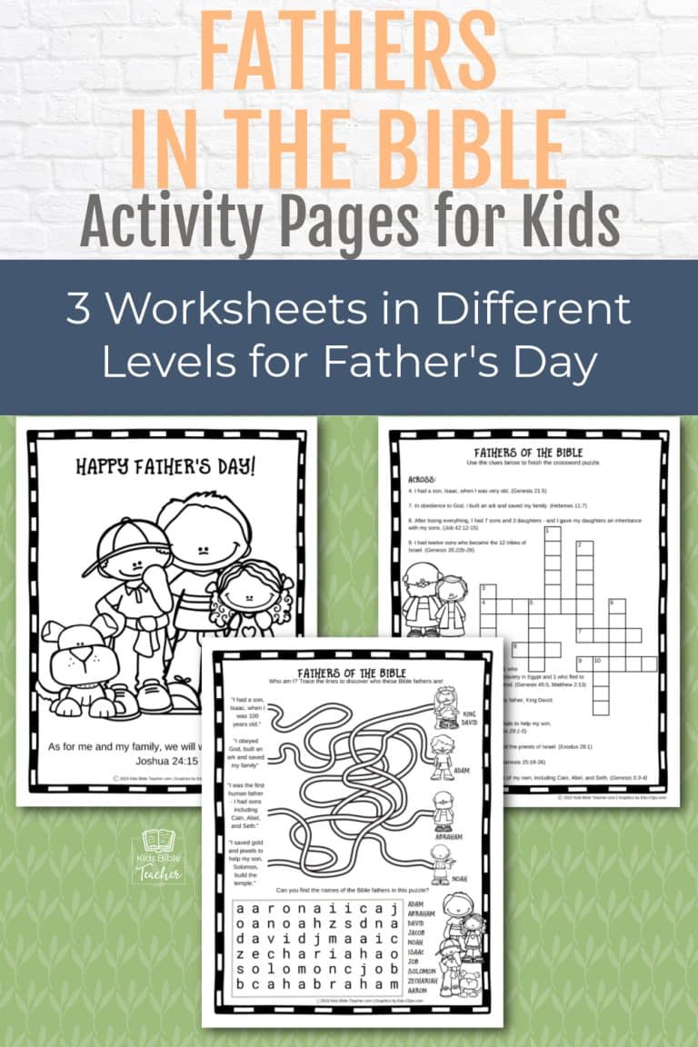 Activity Pages - Kids Bible Teacher