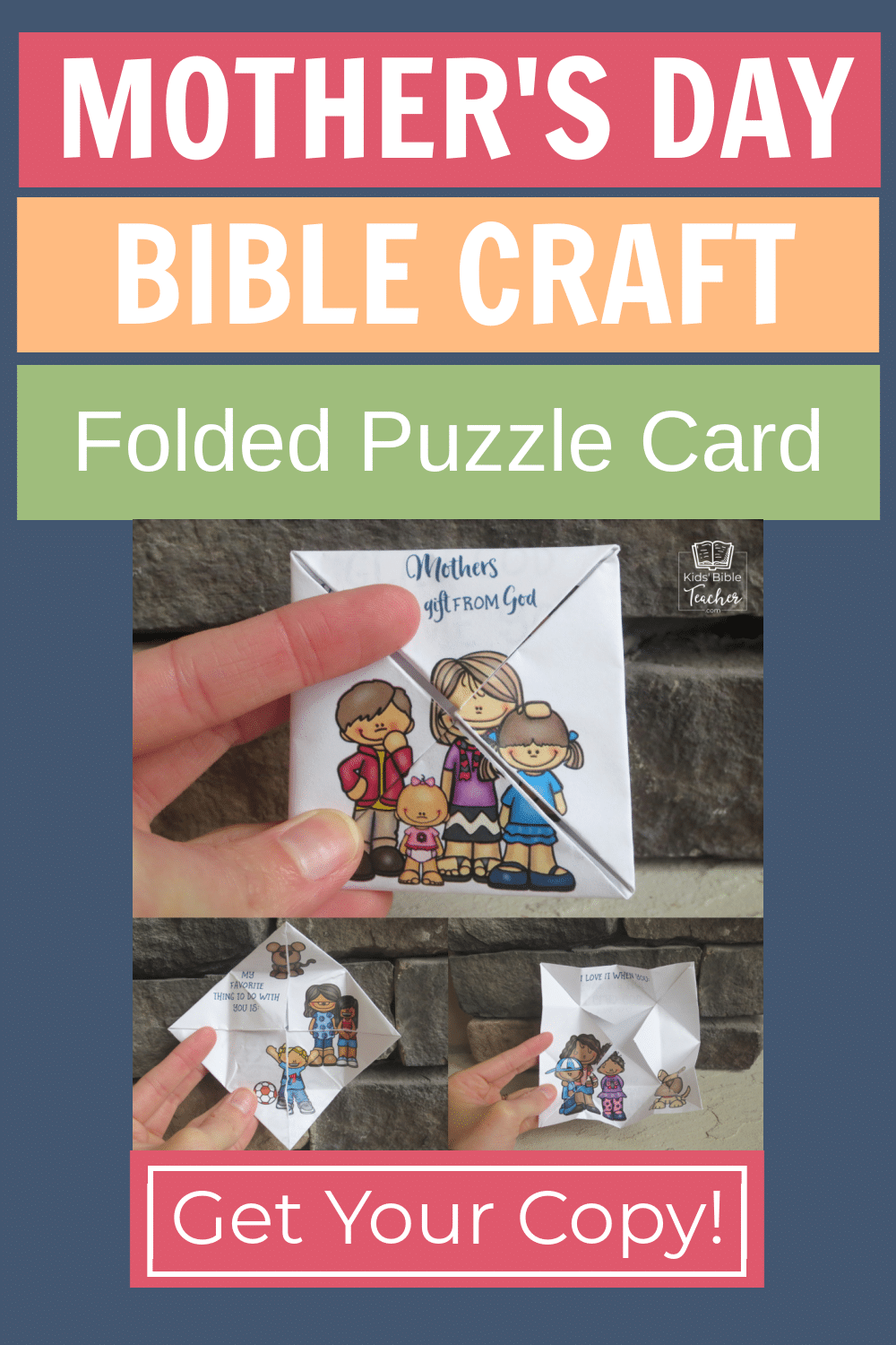 Folding Puzzle Mother's Day Card - Kids Bible Teacher