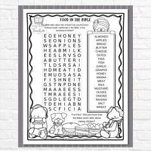 Food in the Bible Activity Page - Kids Bible Teacher