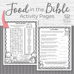 Food in the Bible Activity Page - Kids Bible Teacher