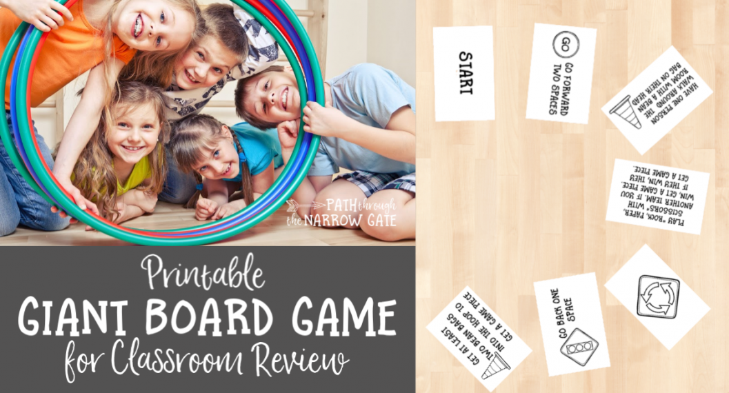 Giant Board Game for Class Review - Kids Bible Teacher