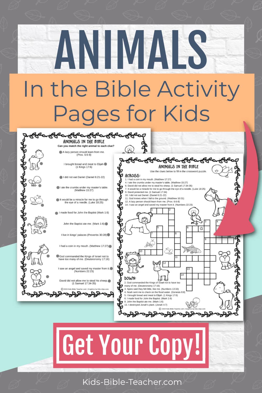 Animals in the Bible Activity Pages - Kids Bible Teacher