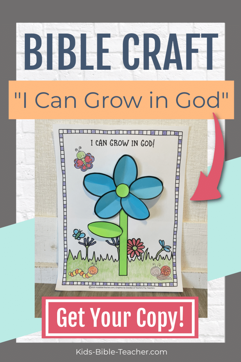I Can Grow In God Printable Flower Craft - Kids Bible Teacher