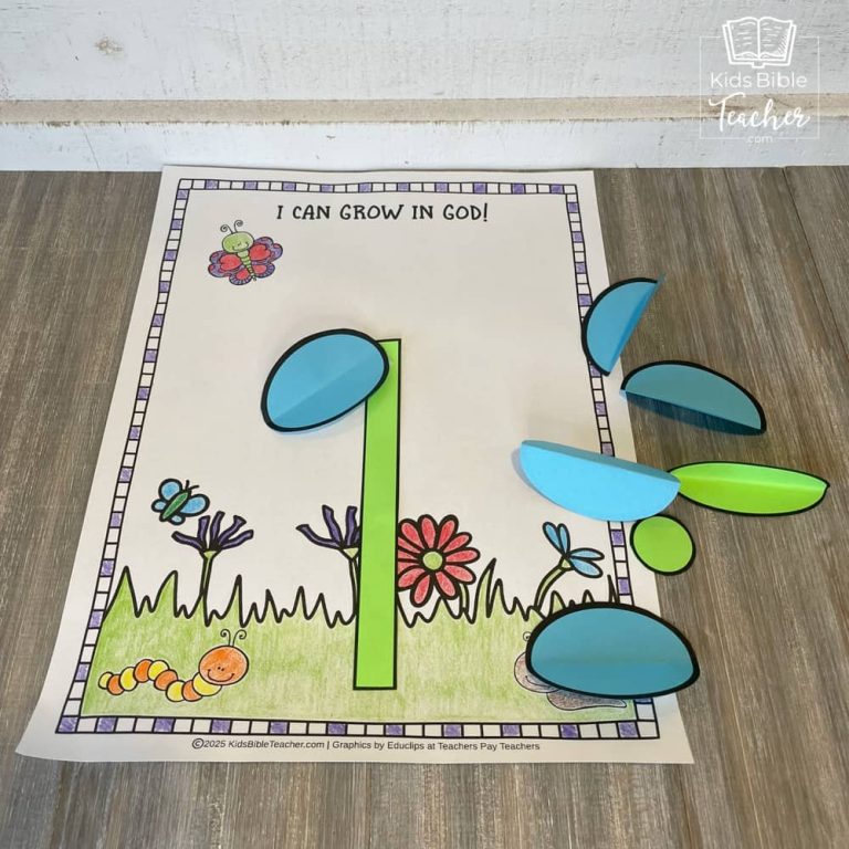 I Can Grow In God Printable Flower Craft - Kids Bible Teacher