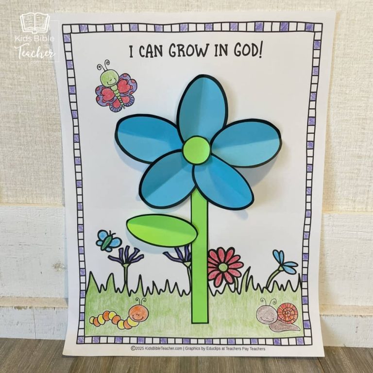 I Can Grow In God Printable Flower Craft - Kids Bible Teacher