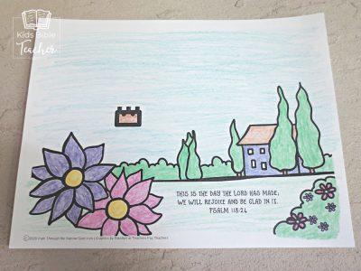 "This is the Day" Hot Air Balloon Bible Verse Craft - Kids Bible Teacher