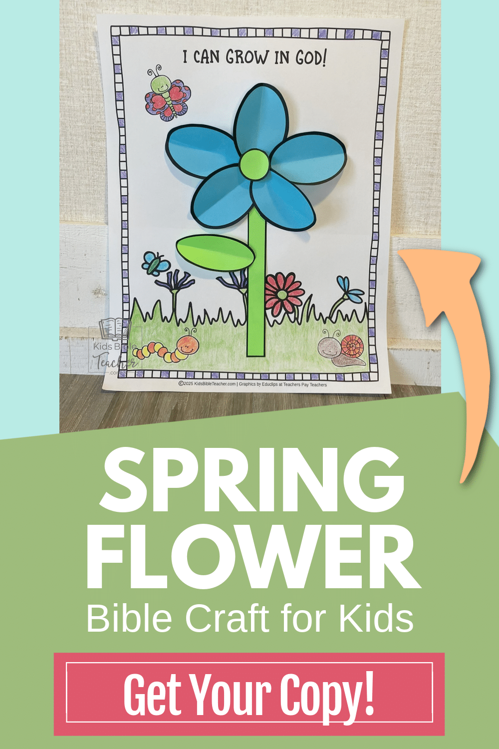 I Can Grow In God Printable Flower Craft - Kids Bible Teacher