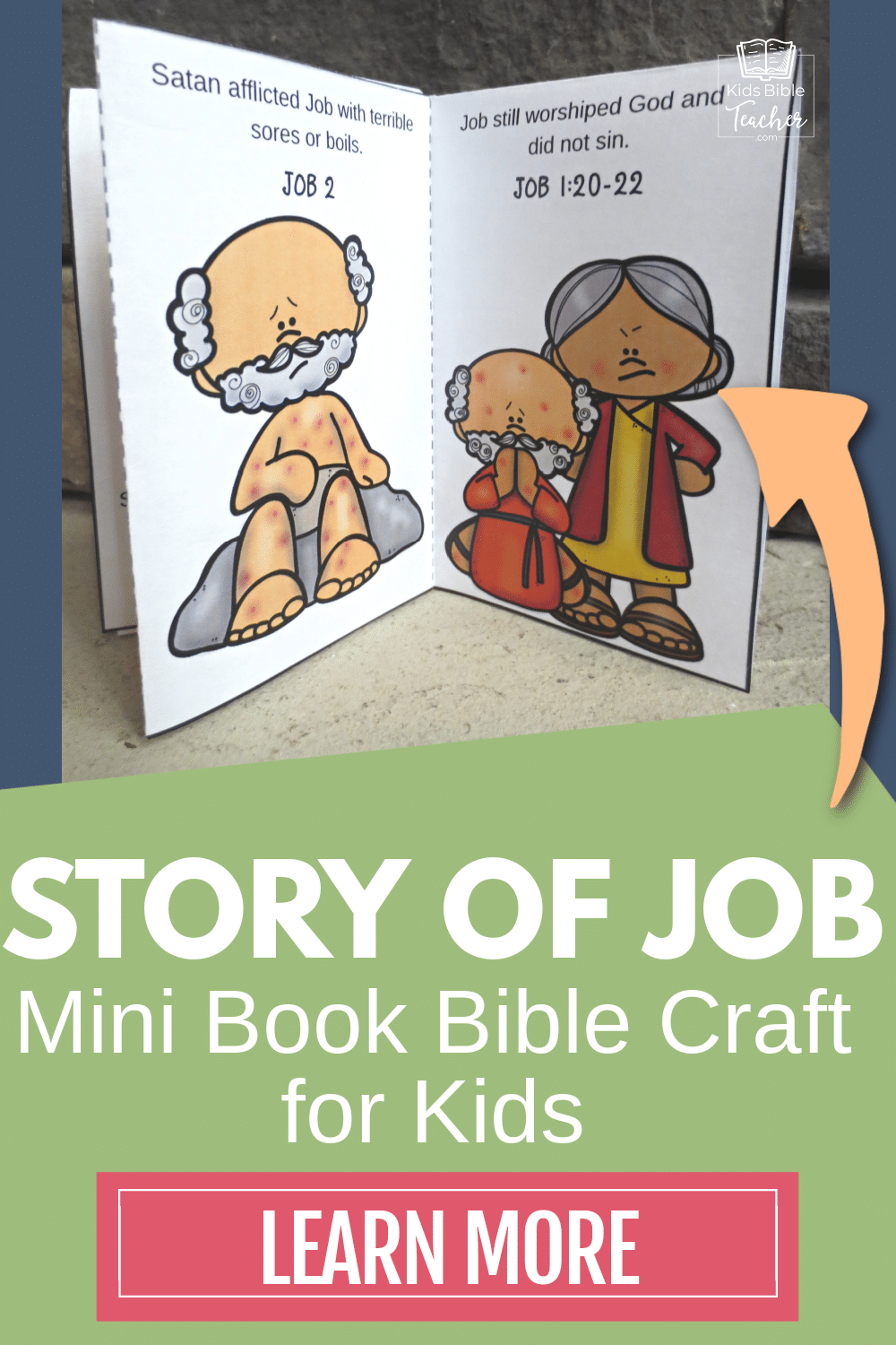Printable Job Mini Book - Kids Bible Teacher
