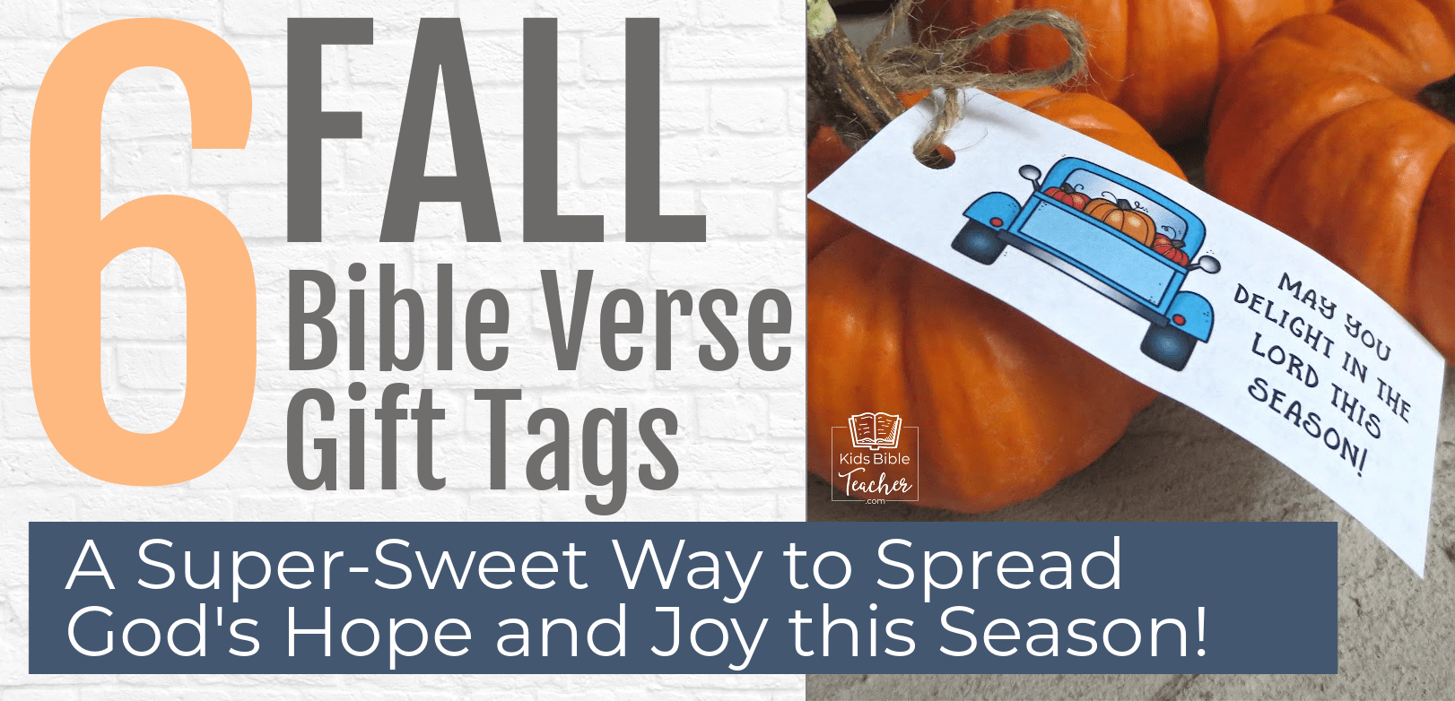 Fall Gift Tags - Kids Bible Teacher