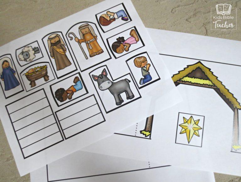 Printable Paper Nativity Scene - Kids Bible Teacher