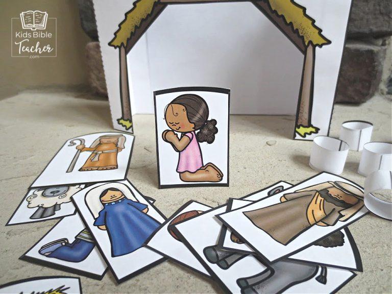 Printable Paper Nativity Scene - Kids Bible Teacher