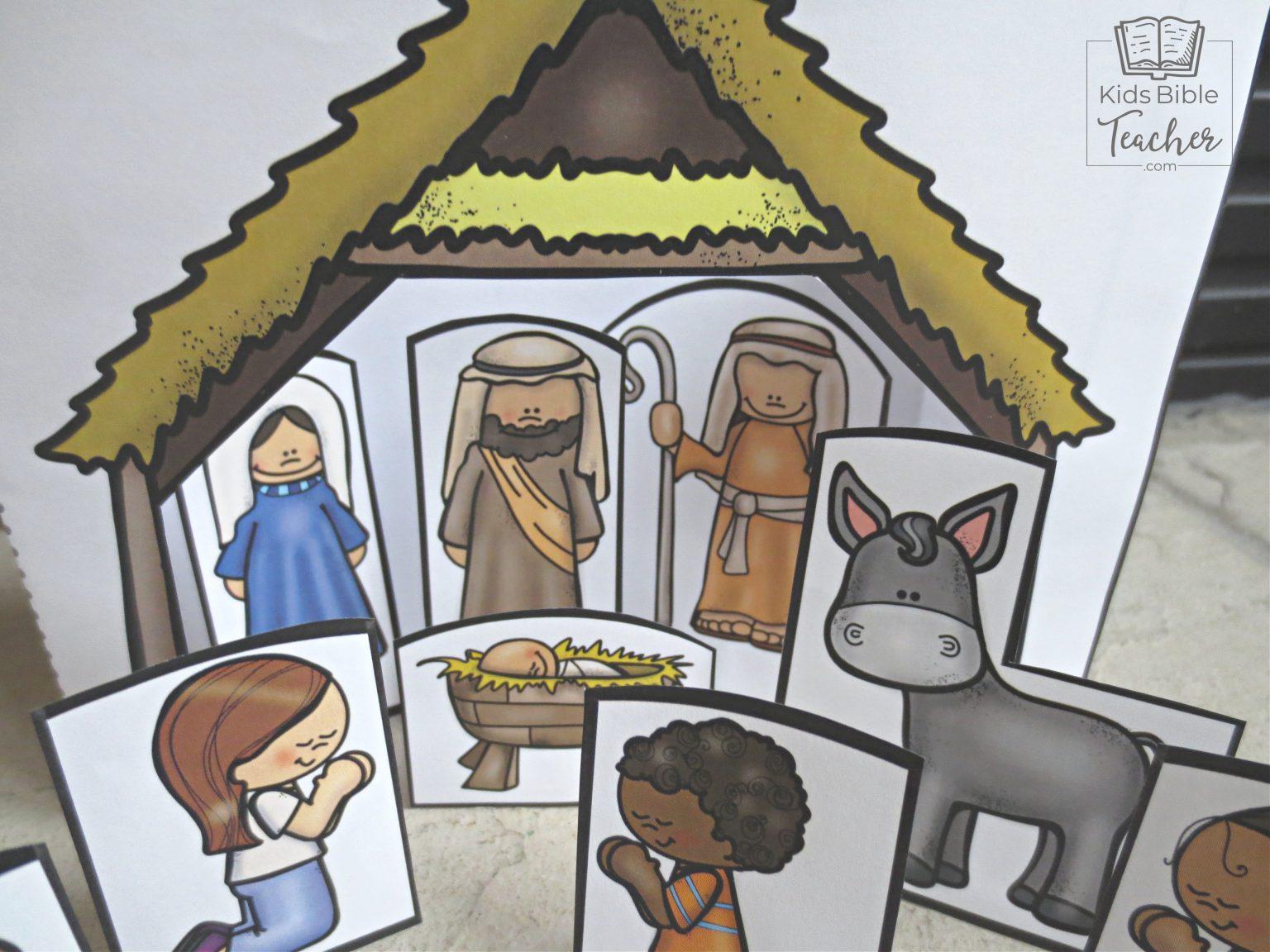 Printable Paper Nativity Scene - Kids Bible Teacher
