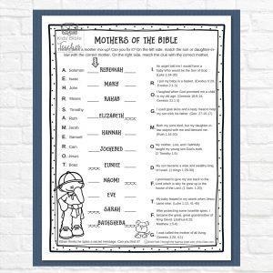 Mothers in the Bible Activity Pages - Kids Bible Teacher
