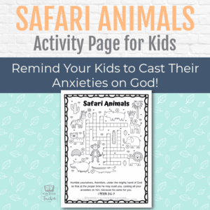Safari Animals Bible Activity Page - Kids Bible Teacher