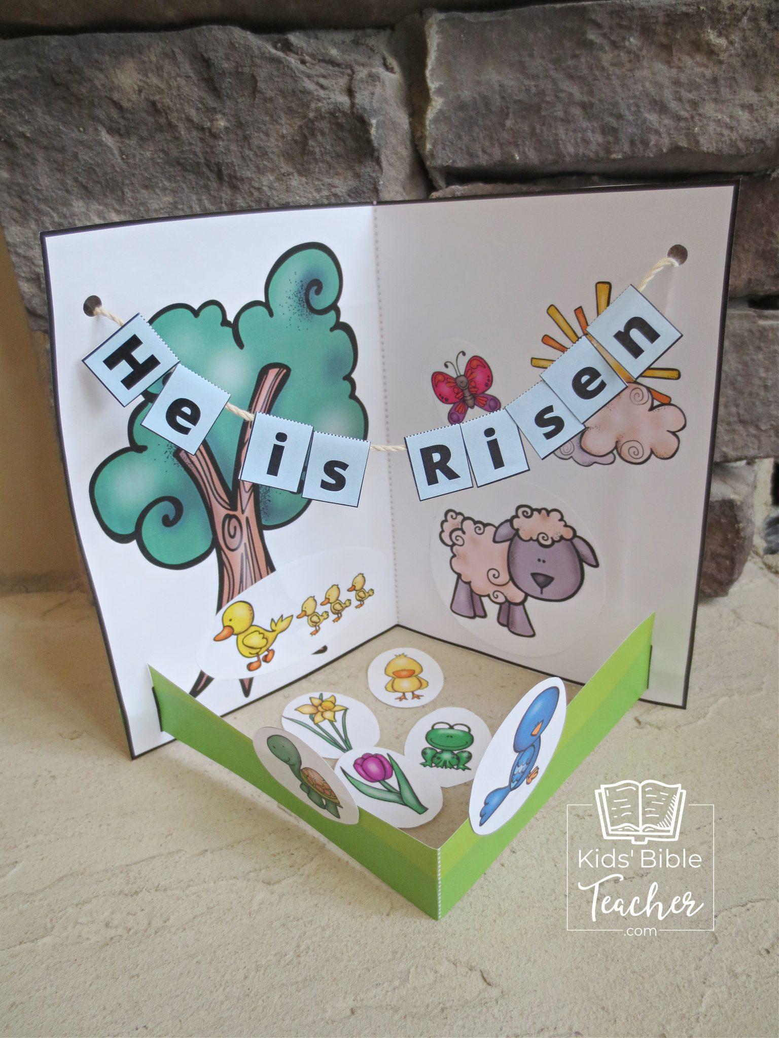 Paper Easter Scene Bible Craft - Kids Bible Teacher