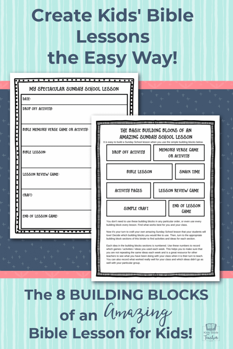 The 8 Building Blocks of an Amazing Bible Lesson for Kids! - Kids Bible ...