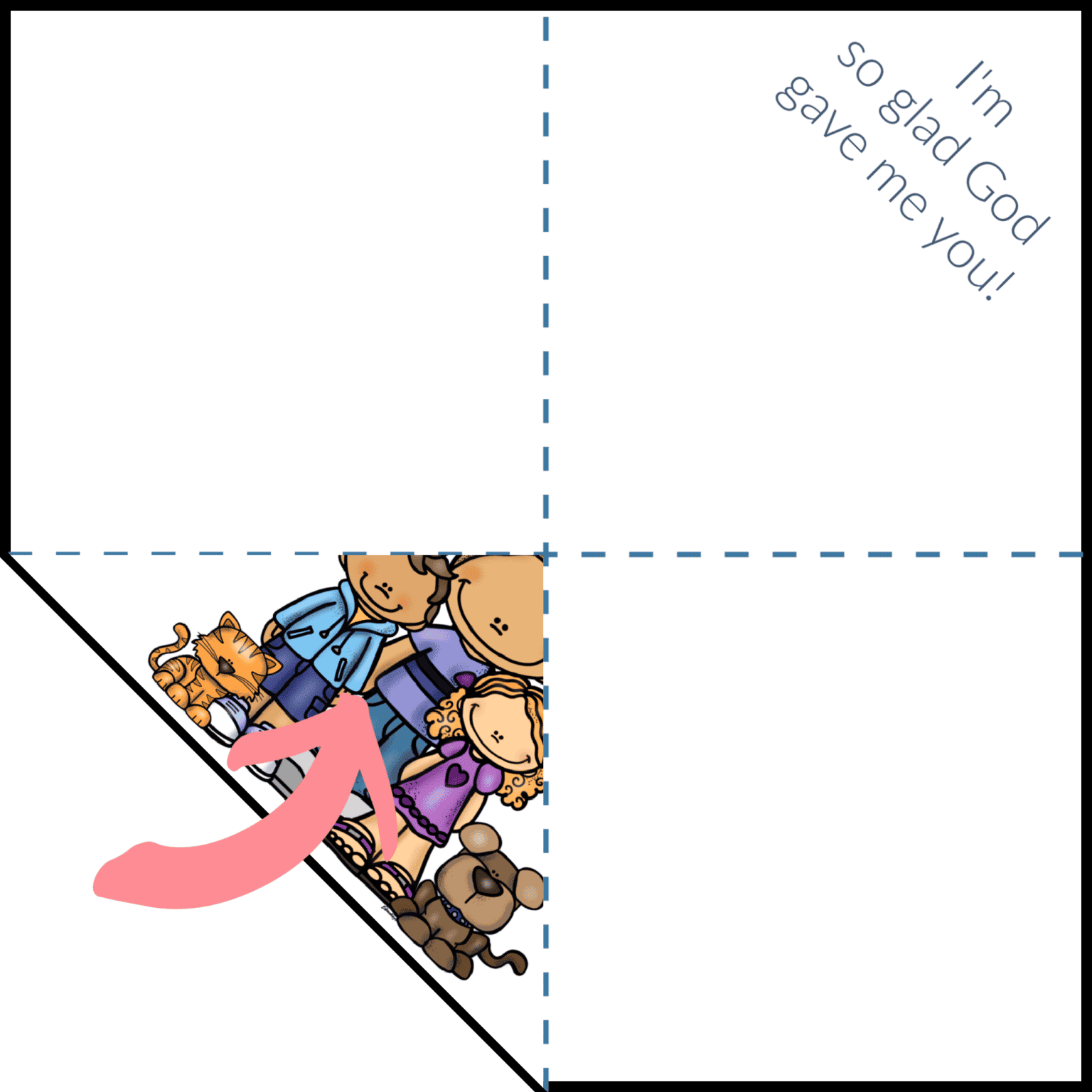 Father's Day Folded Puzzle Card - Kids Bible Teacher