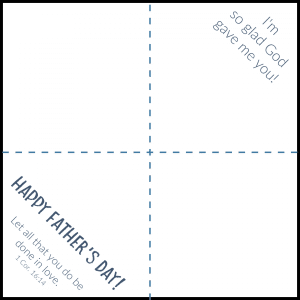 Father's Day Folded Puzzle Card - Kids Bible Teacher